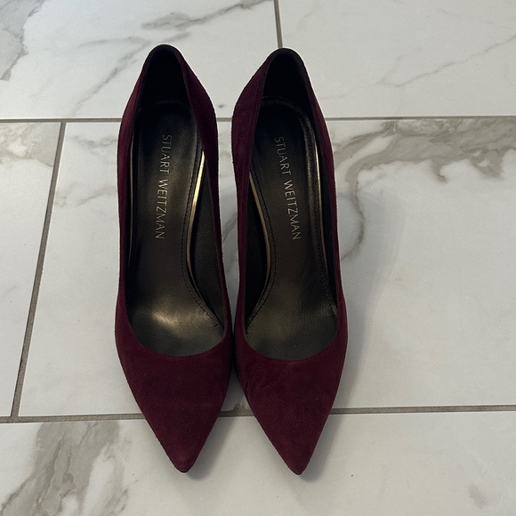 Stuart Weitzman | Shoes | Stuart Weitzman Burgundy Suede Heels | Poshmark